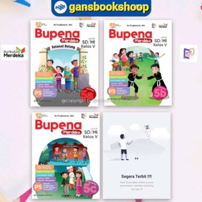 Jual promo buku bupena kelas 5a 5b 5c kurikulum merdeka penerbit erlangga | Shopee Indonesia