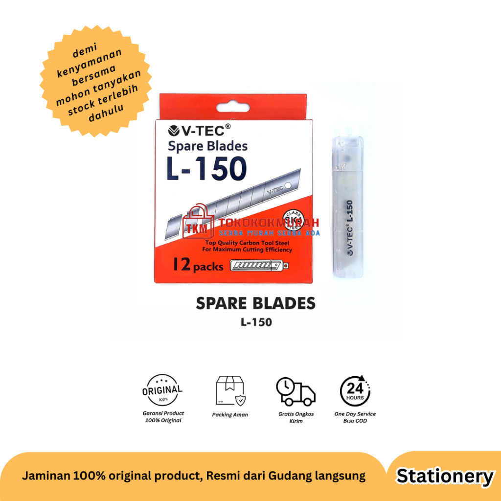 Jual V-TEC REFILL CUTTER TYPE L-150 PER BOX | Shopee Indonesia