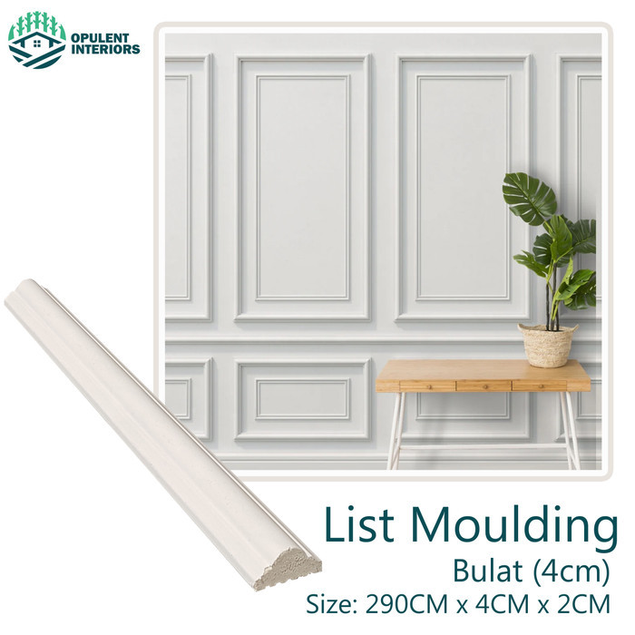 Jual [2.9Meter] List Wall Moulding Pvc / List Border Molding 3D Wainscoting Ukiran Dinding Lis ...