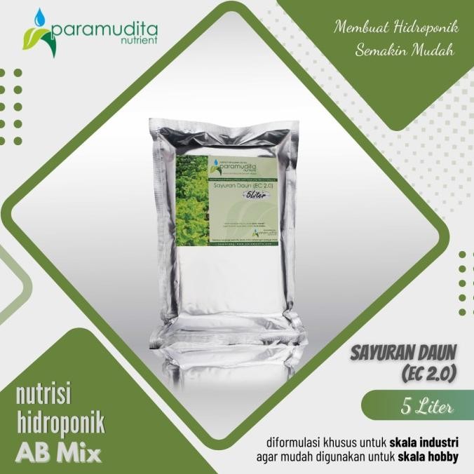 Jual AB Mix Sayur Daun 5 Liter | PARAMUDITA NUTRIENT Nutrisi Hidroponik ...