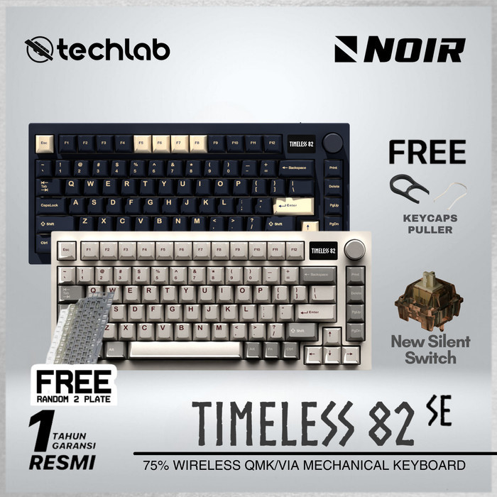 Jual Noir Timeless82 V2 SE / Special Edition Wireless OLED Mechanical Keyboard QMK/VIA | Shopee ...