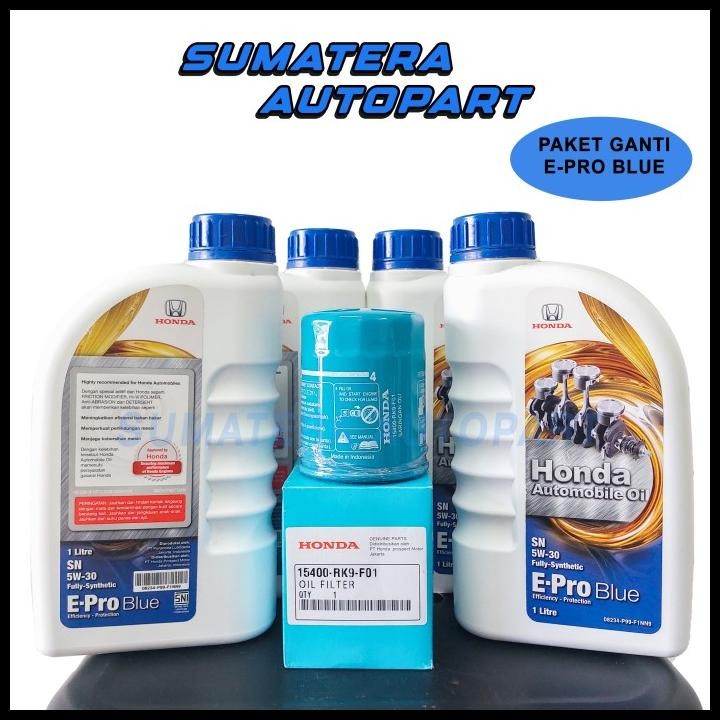 Jual DISKON PAKET GANTI OLI OIL CHANGE E-PRO BLUE 1L SAE/SN 5W-30 ORIGINAL DAN FILTER OLI UNTUK ...