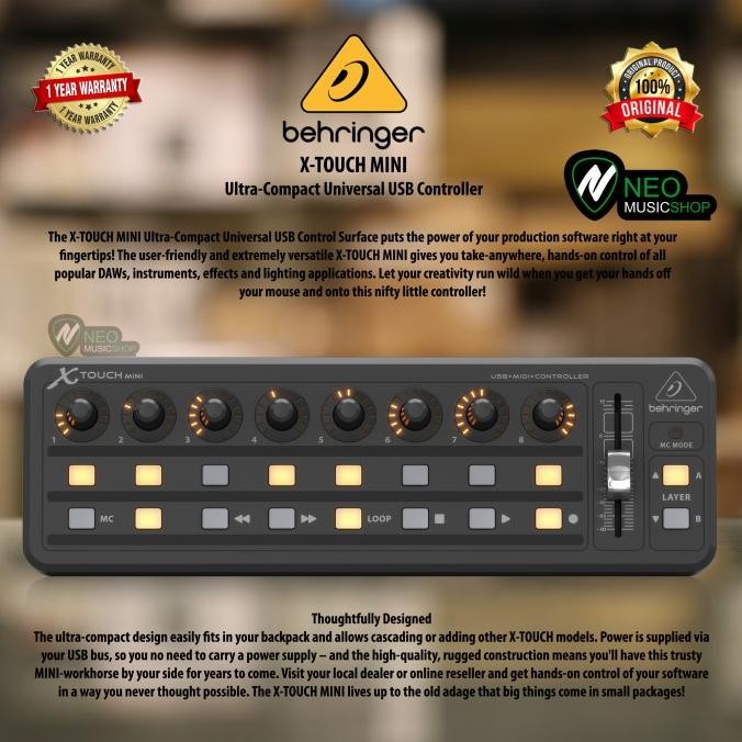 Jual BEHRINGER X TOUCH MINI UNIVERSAL USB CONTROLLER ORIGINAL DAN TERPERCAYA | Shopee Indonesia