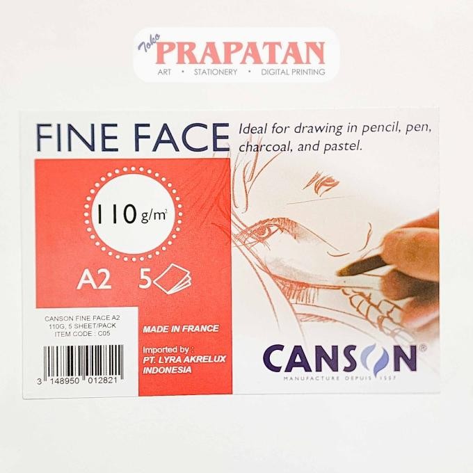 Jual BARU CANSON FINE FACE A2 DRAWING PAPER 110GSM | KERTAS GAMBAR ...
