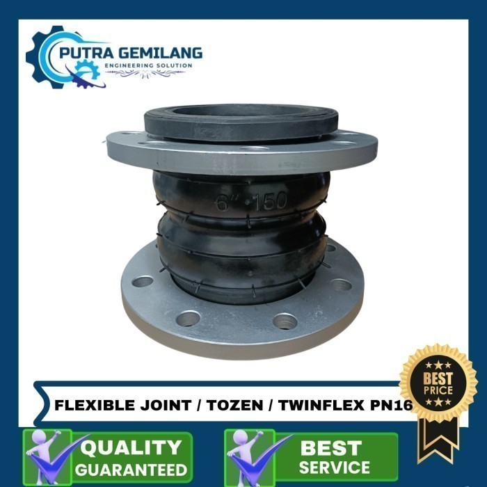Jual 4" inch / FLEXIBLE JOINT PN16 TWINFLEX TOZEN / ORIGINAL | Shopee ...