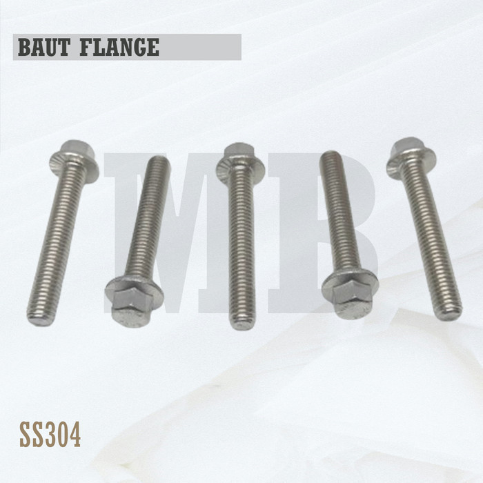 Jual Flange bolt M5X40 / Baut Topi 5X40 / M5 X 40 / 5 X 40 Stainless SS304 / SUS304 / A2-70 ...