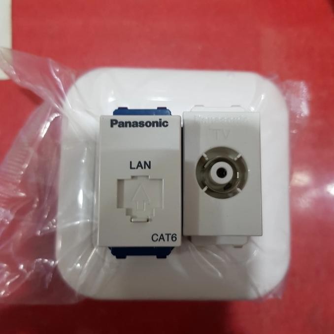 Jual Produk Baru!! Stop Kontak Outlet Data / Socket LAN CAT6 + TV ...