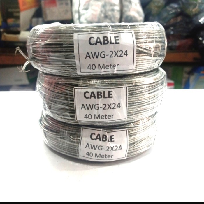 Jual TERUJI kabel AWG 2x24 kabel transparan bening 40M | Shopee Indonesia