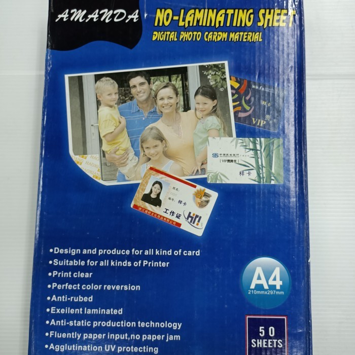 Jual Amanda PVC Instan Dus BIRU Bahan Id Card Kartu Pengenal | Shopee ...