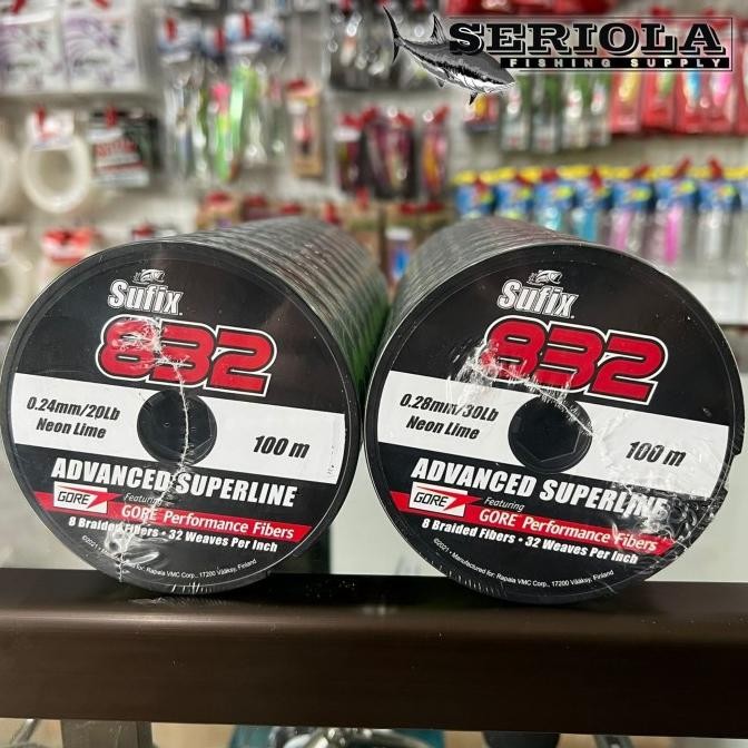 Jual PE SUFIX 832 X8 NEON LIME ADVANCED SUPERLINE 100M 20lb 30lb 40lb | Shopee Indonesia