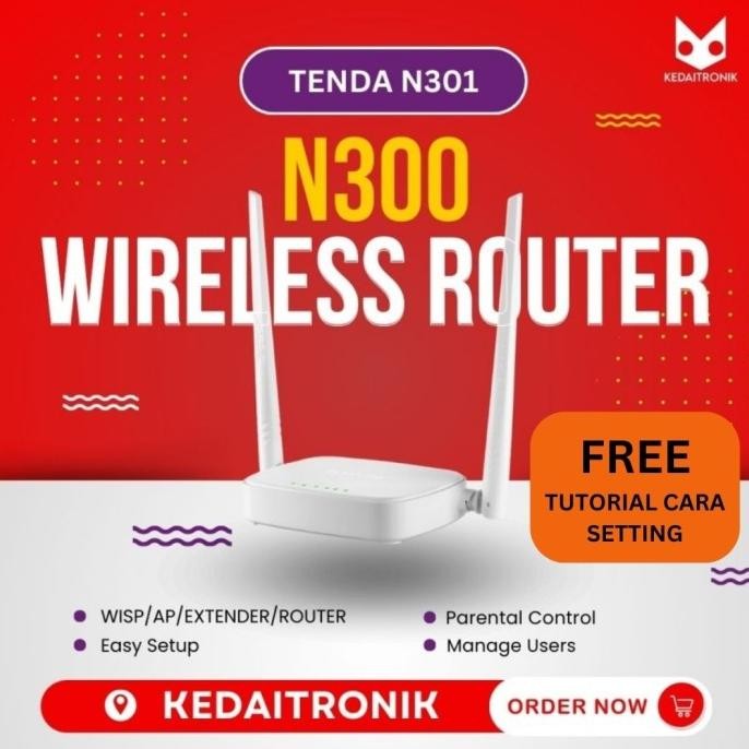 Jual Tenda N301 3 in 1 Wireless ROUTER+Access Point+EXTENDER WIFI 301 ...