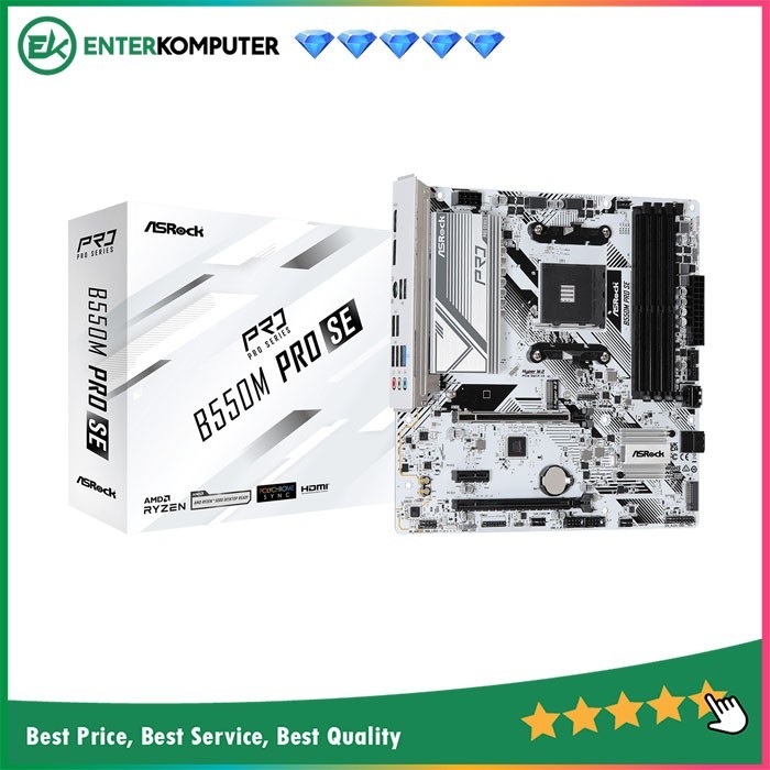 Jual Motherboard ASRock B550M Pro SE - AM4 AMD PRO565 DDR4 USB3.2 SATA3 ...
