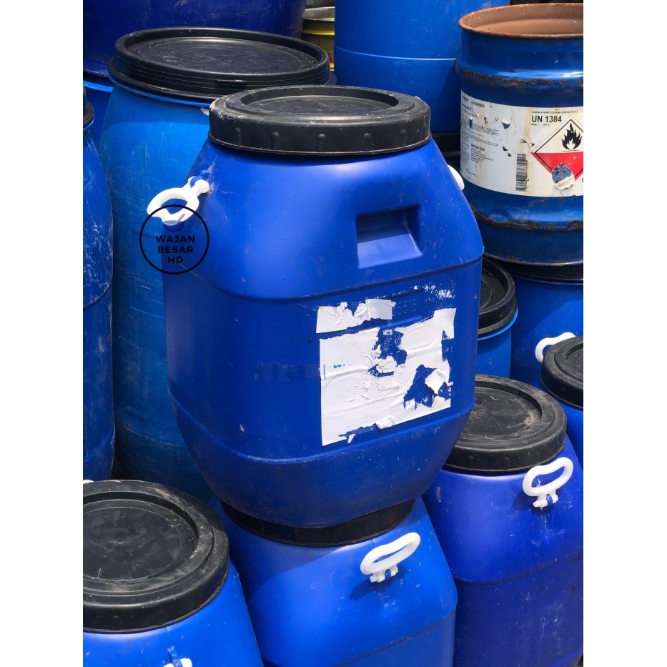 Jual TONG PLASTIK HDPE 50 L CHEMICAL BARRELS 2ND | Shopee Indonesia