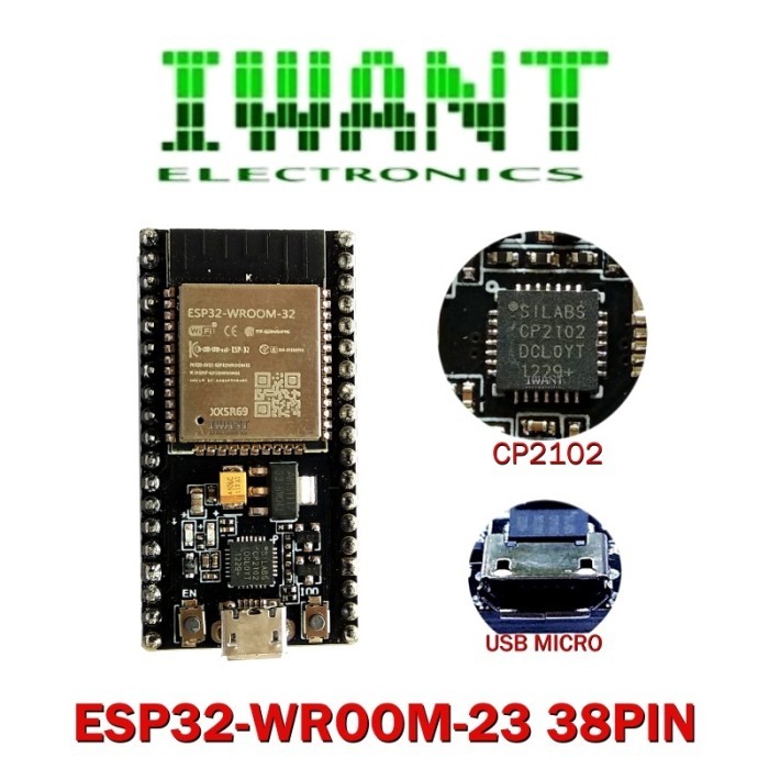 Jual Esp32 Esp 32 Cp2102 38 Pin Wifi Bluetooth Module Esp32 Wroom 32 