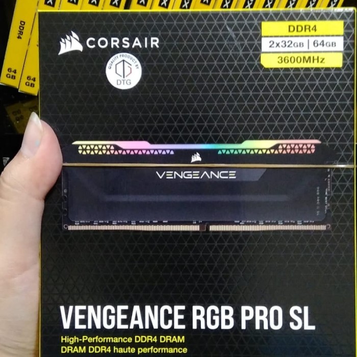 Jual Corsair DDR4 Vengeance RGB Pro SL PC28800 3600 Mhz 64GB (2X32GB ...