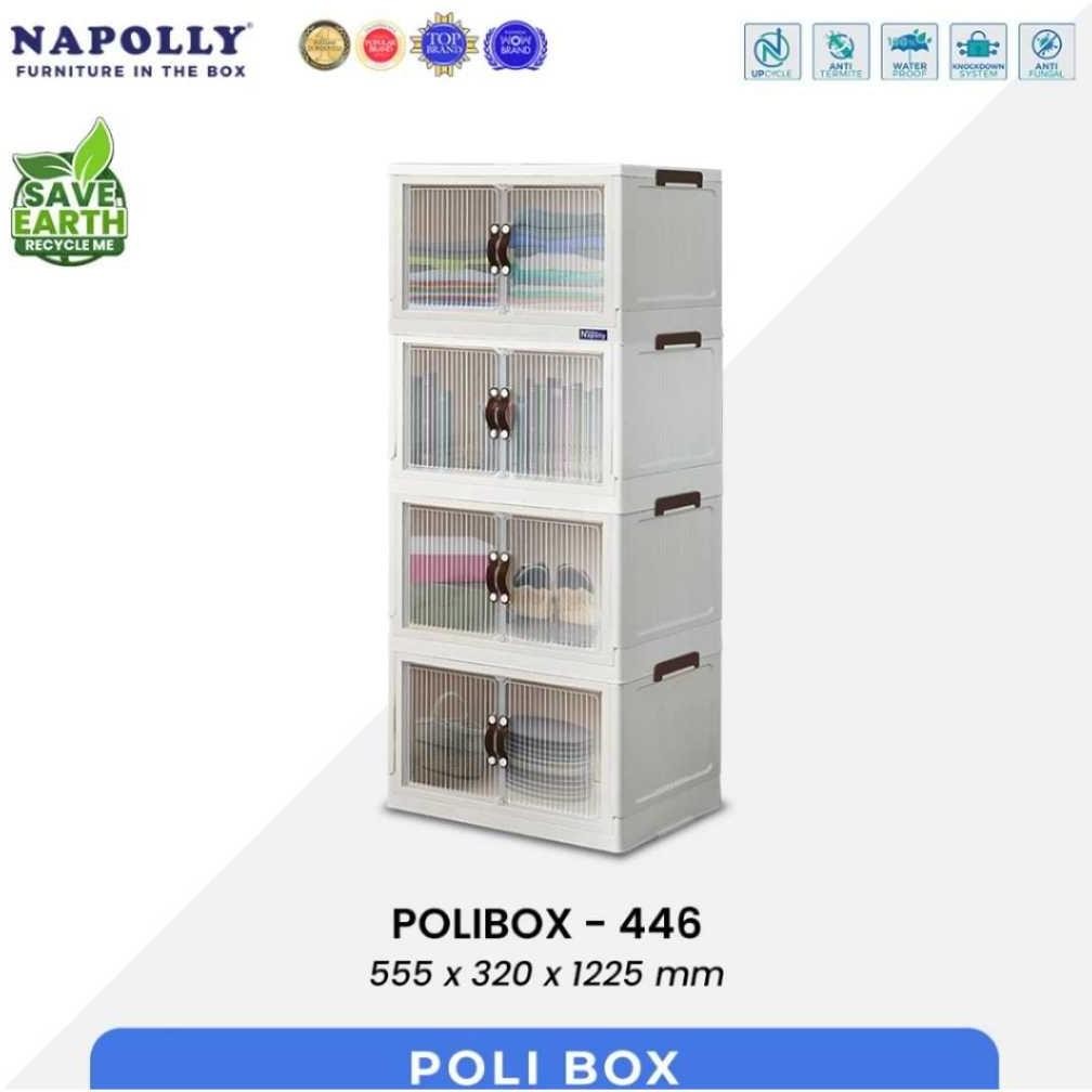 Jual Lemari Lipat Plastik Napolly Polibox Roda Rak Serbaguna Container ...