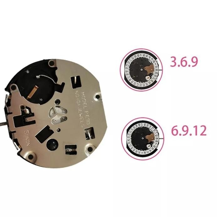 Jual MESIN JAM TANGAN SUNON MOVEMENT PE90 PE 90 CHRONO 3-6-9 ORIGINAL | Shopee Indonesia