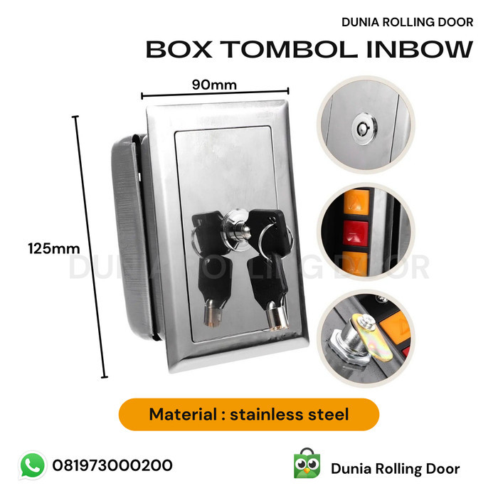Jual Box Tombol Stainless Rolling Door / Stainless Push Button Box ...