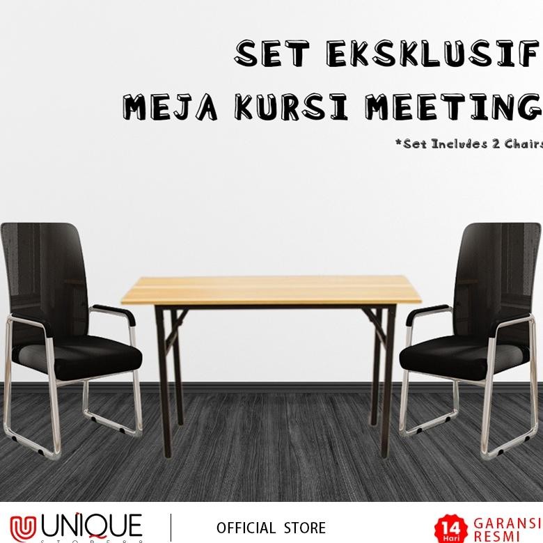 Jual Kursi Set Meja Kerja Kantor Kursi Portable 1 Meja 2 Kursi Kerja ...
