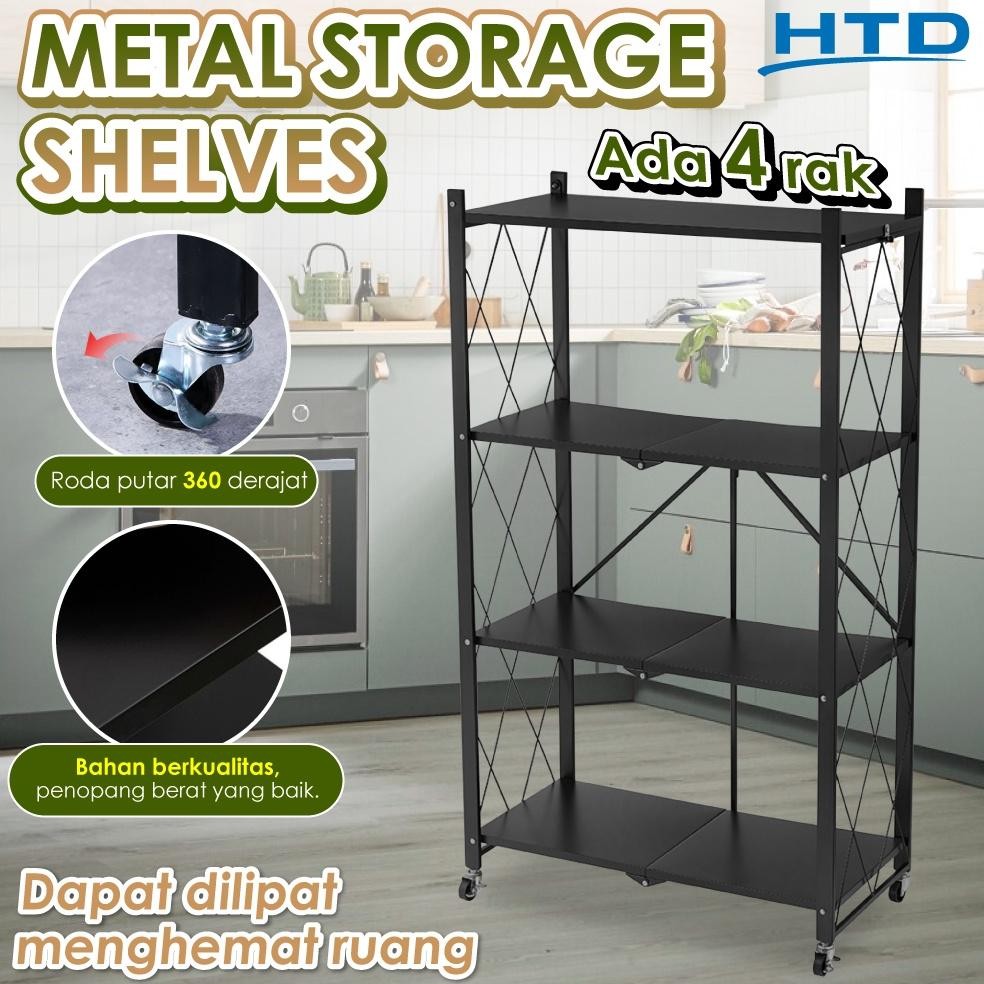 Jual Rak Dapur Multi-Fungsi Metal Storage Rak Lipat Tanpa instalasi ...