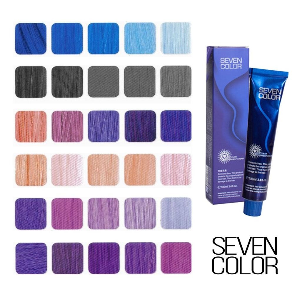 Jual Seven Color Hair Color Cream Cat Pewarna Rambut Import Abu-Abu ...