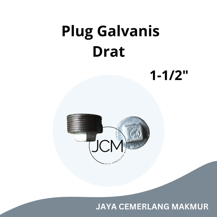 Jual HARGA DISC - Plug Galvanis Besi 1-1/2" Inch Drat / Pluk Drat Luar ...
