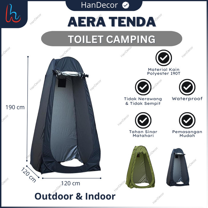 Jual AERA Tenda Toilet Camping Portable Outdoor Automatic 120 x 120 x ...
