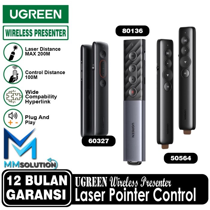 Jual UGREEN Laser Pointer Remote Control Wireless Presenter Presentasi ...