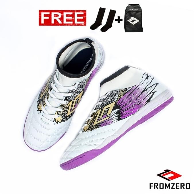 Jual FROMZERO - SEPATU FUTSAL STARKIA GARFLY BOOTH WHITE VIOLET IN ORIGINAL | Shopee Indonesia