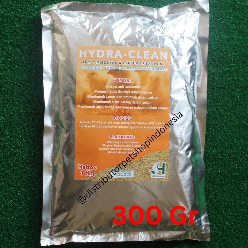 Jual HYDRA CLEAN ANTI AMMONIAK dan LITTER TREATMENT Kemasan 300 Gr ...