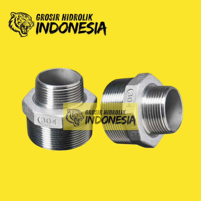 Jual 1'' X 3/4'' Double Nepel Reduce Stainless Steel SS 304 1'' X 3/4'' | Shopee Indonesia