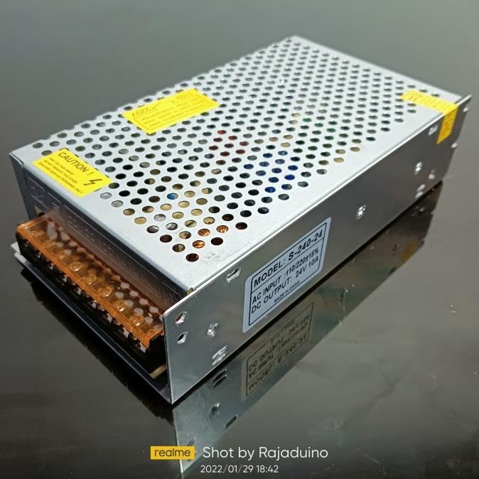 Jual POWER SUPPLY 24V 10A SWITCHING PSU SMPS ADAPTOR LED CCTV CNC ...