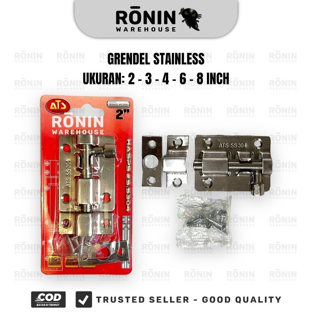 Jual ATS Grendel Stainless 2 3 4 6 8 " inch Pengunci Selot Kunci Pintu ...