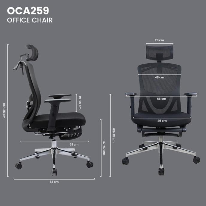 Jual Fantech OCA259 Kursi Kantor Kerja Jaring Premium Office Chair ...