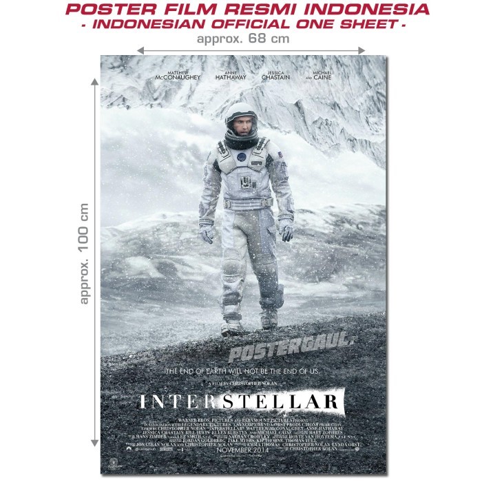 Jual Poster Film INTERSTELLAR - original Indonesian one sheet, 68 x 100 cm | Shopee Indonesia