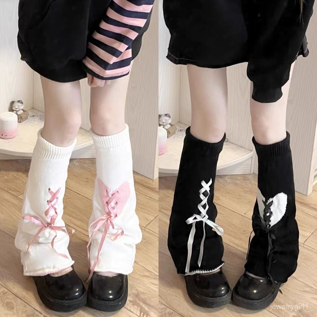 Jual Girlish Style Cover Leg Warmer High Calf Cute Asian Culture Wide ...