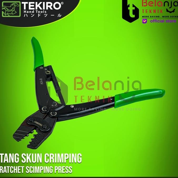 Jual Tekiro Tang Skun Crimping Rachet KH 8 Ratchet Crimping Press Kabel ...