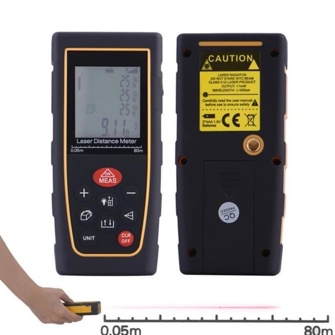 Jual Ukur Laser Paling Jauh 80m/ft/in Meter Full Fitur PRO EDITION ...