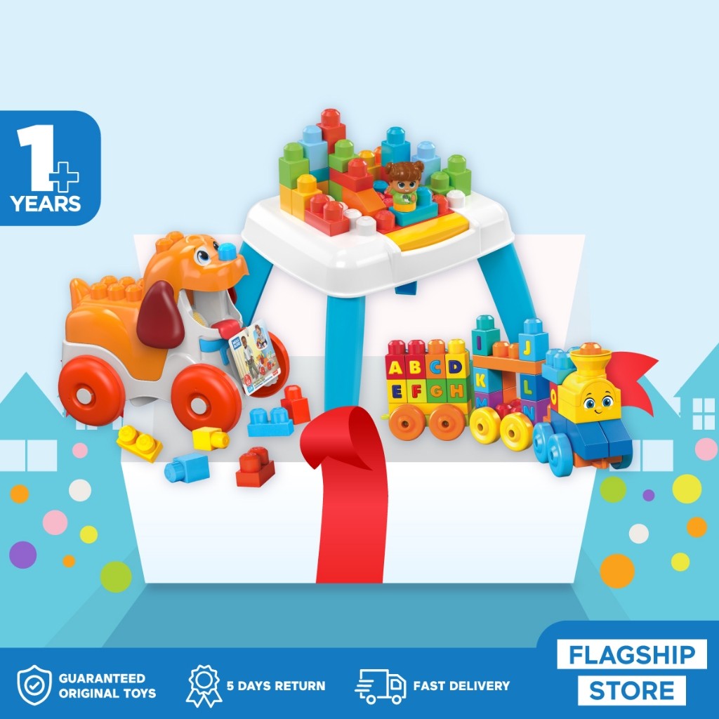 Jual Fisher Price Mega Bloks Build Play And Learn Bundle Shopee