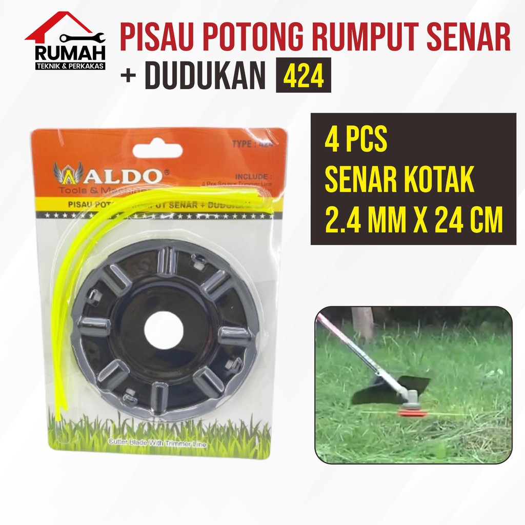 Jual PISAU POTONG RUMPUT SENAR + TATAKAN 424 (2,4mm) / piringan dudukan ...