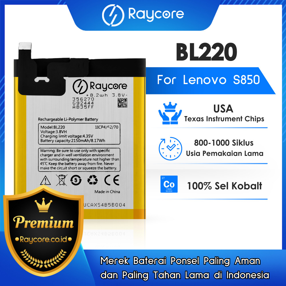 Jual Raycore - Baterai BL220 FOR LENOVO S850 | Shopee Indonesia