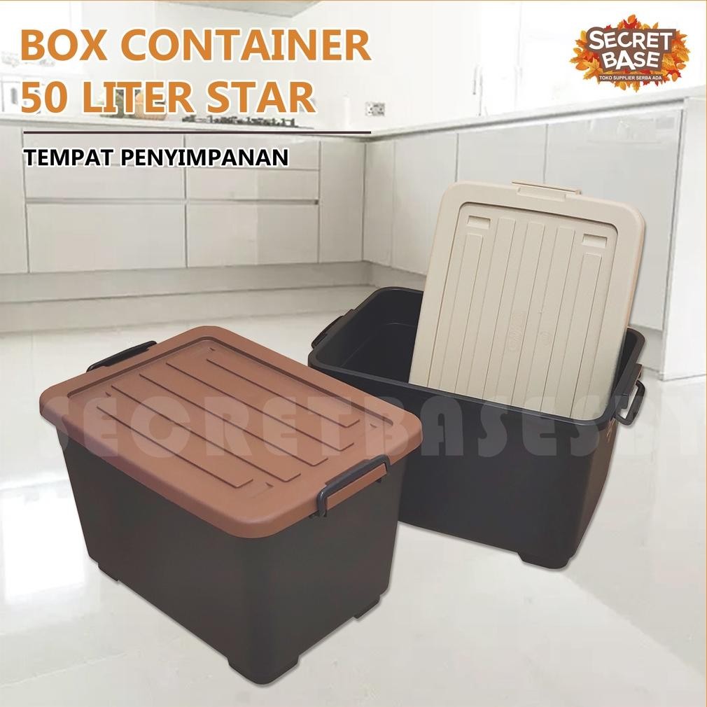 Jual Rak 1 Susun Box Star 50 Liter + Roda - Kontainer Box Plastik ...