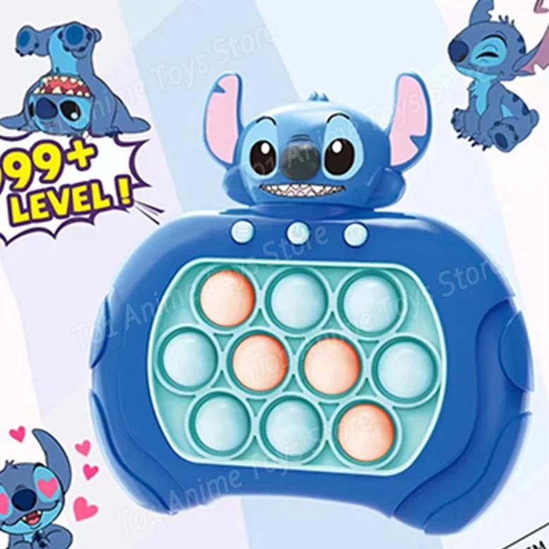 Jual disney stitch cartoon fast push game pop up fidget bubble anime ...