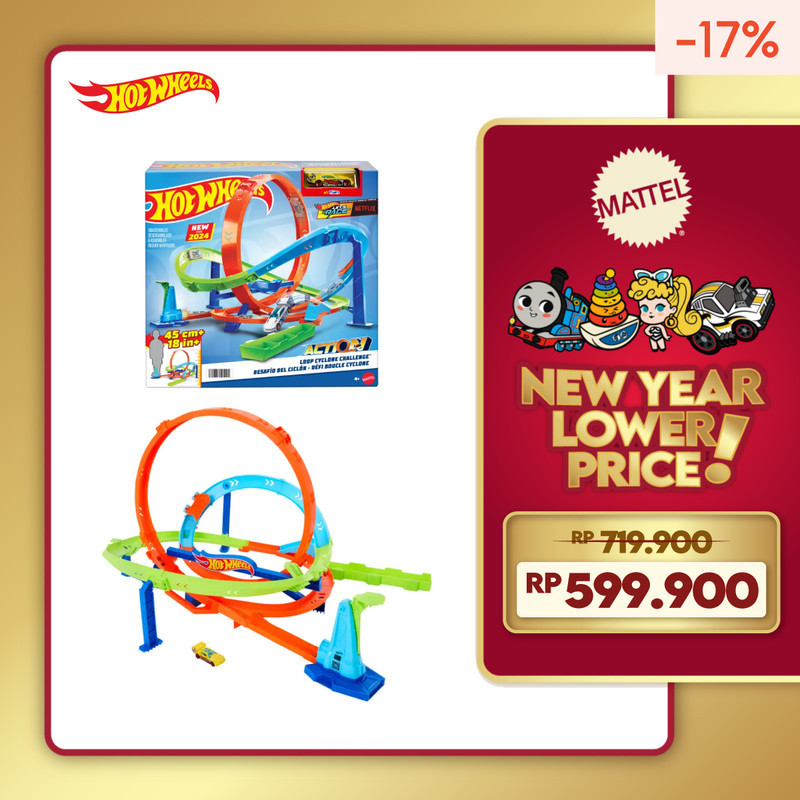 Jual Hot Wheels Action Loop Cyclone Challenge Track Set - Mainan Trek ...