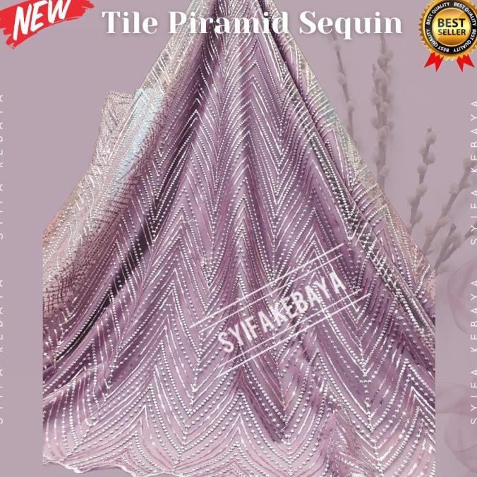Jual Kain Tile Tulle Payet Sequin Mewah - Brokat Brukat Premium Motif ...