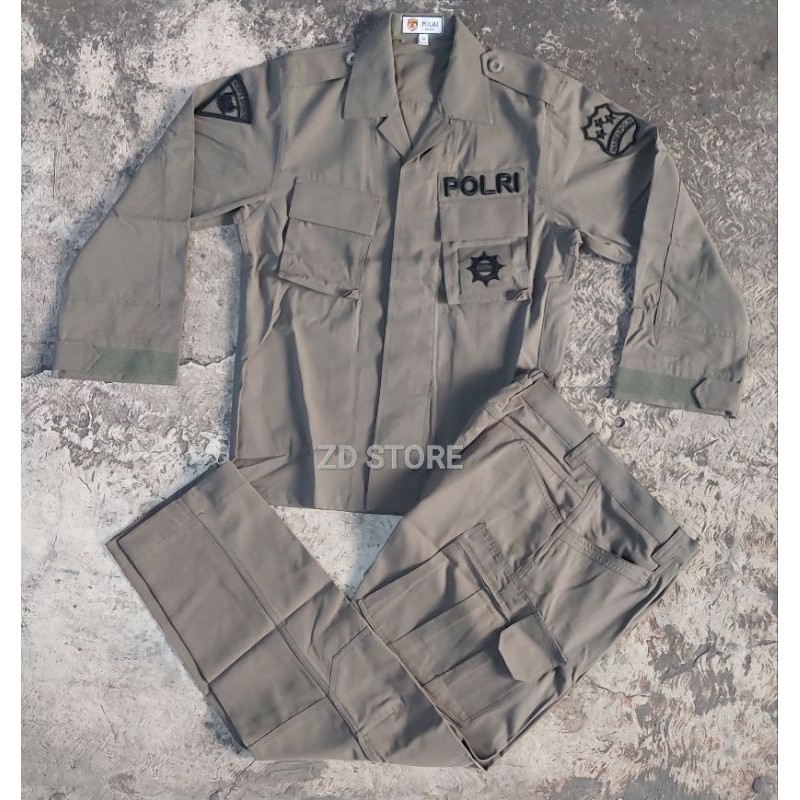 Jual Baju Seragam Seragam PDL Tactical Hijau Jatah Brimob Bahan Halus Tahun 2023 | Shopee Indonesia