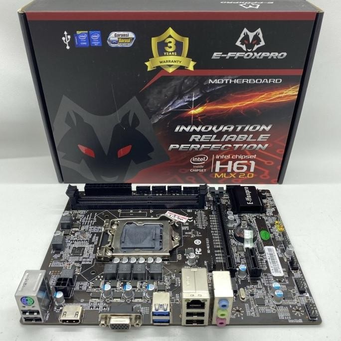 Jual MOTHERBOARD EFFOXPRO H61 SOCKET 1155 ORIGINAL DAN TERPERCAYA ...