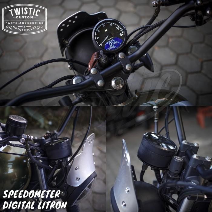 Jual Speedometer Digital Bulat Universal Litron Motor W175 Benelli ...