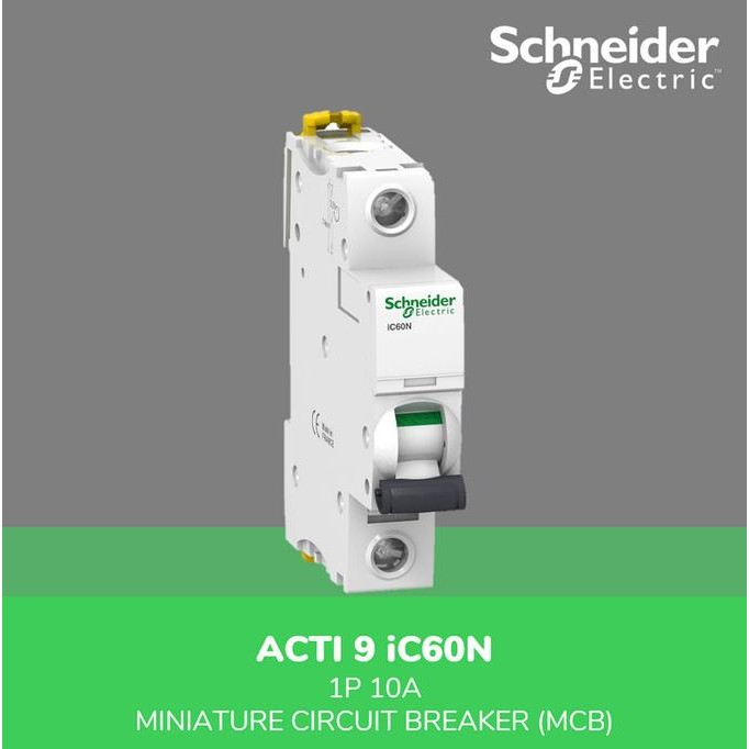 Jual Schneider Acti9 iC60N Mcb 10A - 1P - 6KA Kurva C - A9F74110 | Shopee Indonesia