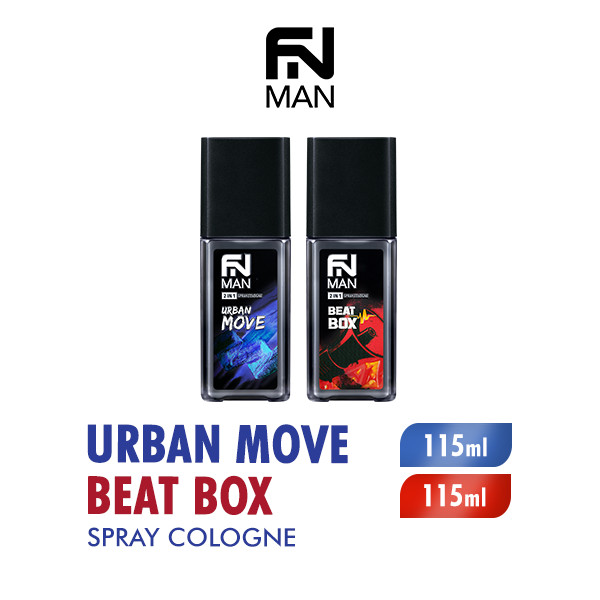 Jual FN Man 2 in 1 Body Spray Beat Box 115 ml + FN Man 2 in 1 Body ...